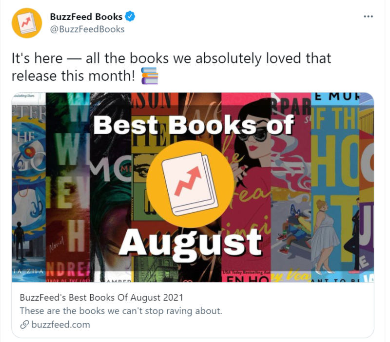 Buzzfeed Best Books of August! – Jennet Alexander, novelist at large